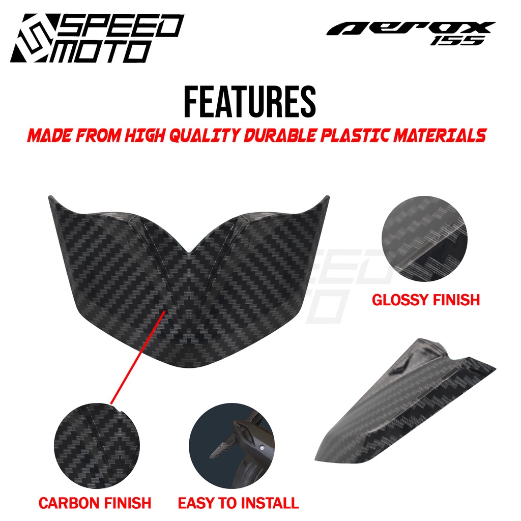 AEROX V1 REAR FENDER GARNISH Z-5432/CARBON COVER FOR YAMAHA AEROX 155 ...