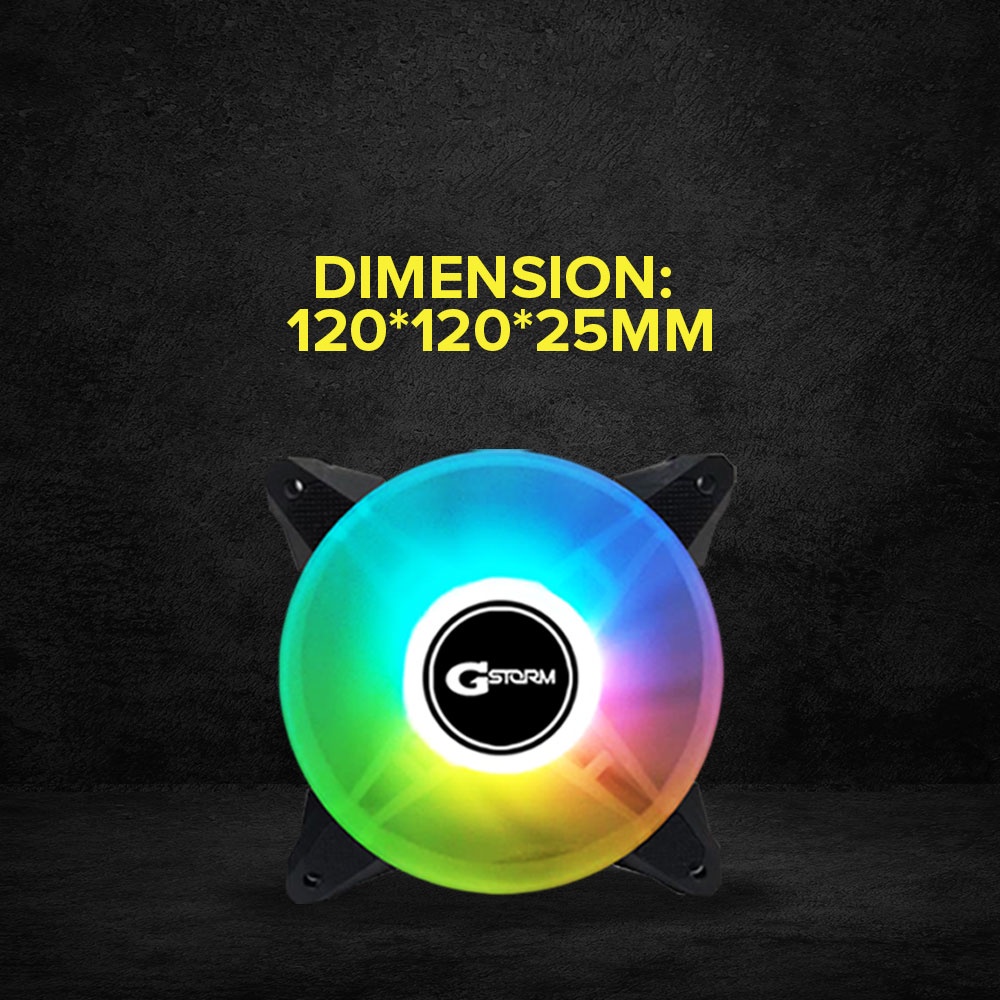 EasyPC | Gstorm Phantom 3in1 120mm pc case fan w/Control Hub and Remote ...