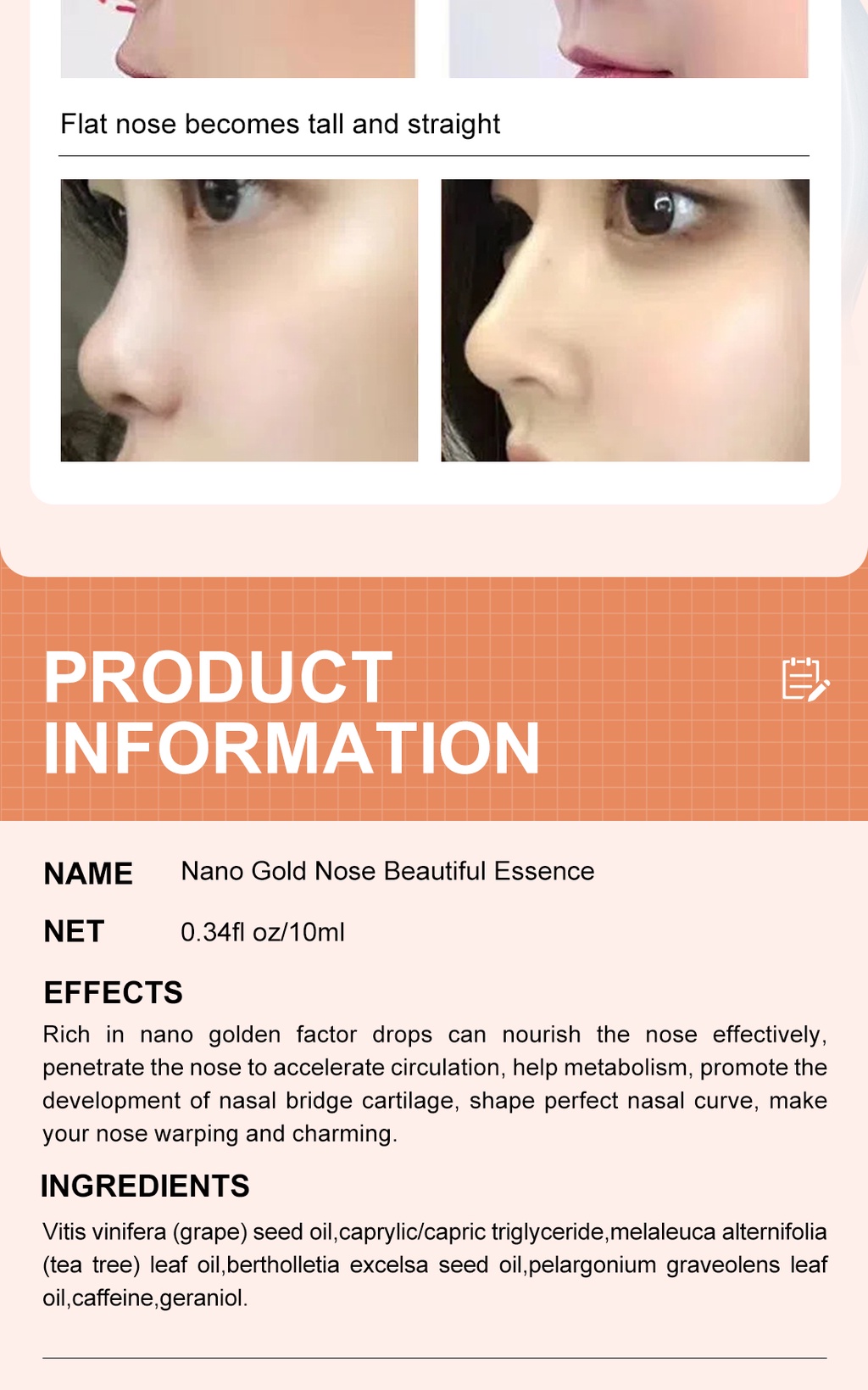 MeiYanQiong FDA High Nose Bridge Enhancing Essence Improve Collapsed ...