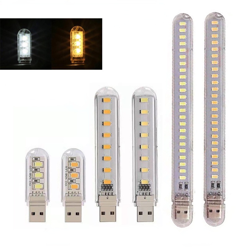Mini Portable Led Usb Light 24LEDS Book Light Reading Night Light Warm White 5V Power 3000K ...