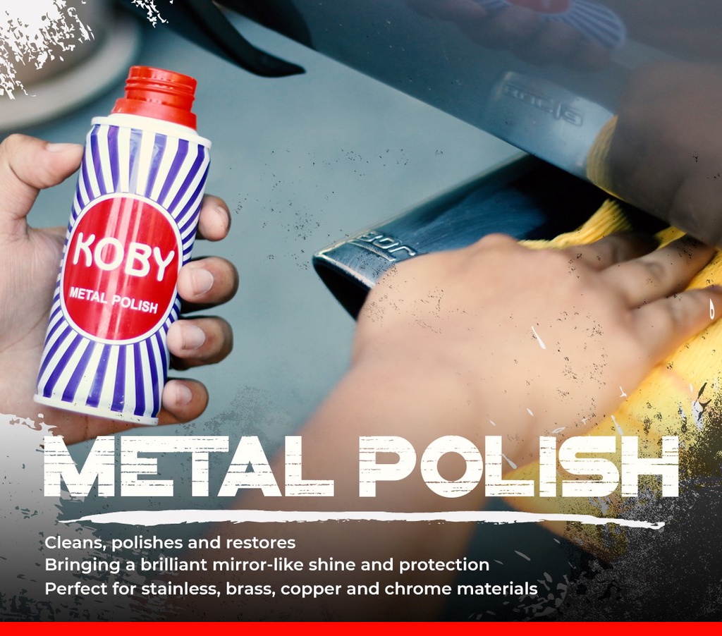 KOBY METAL POLISH 200ml / Brillant Mirror-Like Shine and Protection ...
