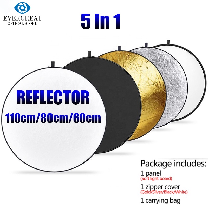 60cm/80cm/110cm Collapsible 5 in 1 Multi Disc Photo Photography ...