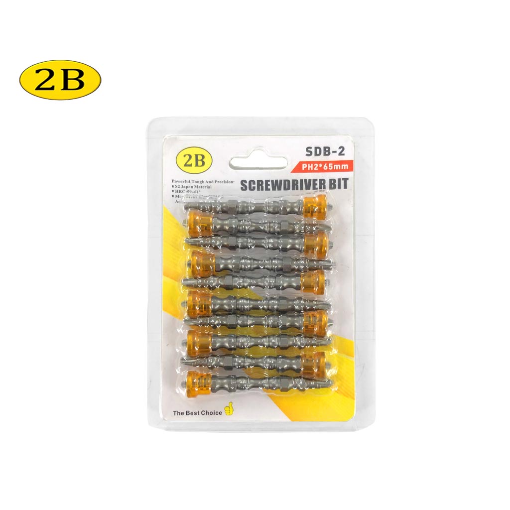 2B 1Pack/ 10PCS PH2*65mm Anti Slip Screwdriver Bit Magnetic Double Head ...