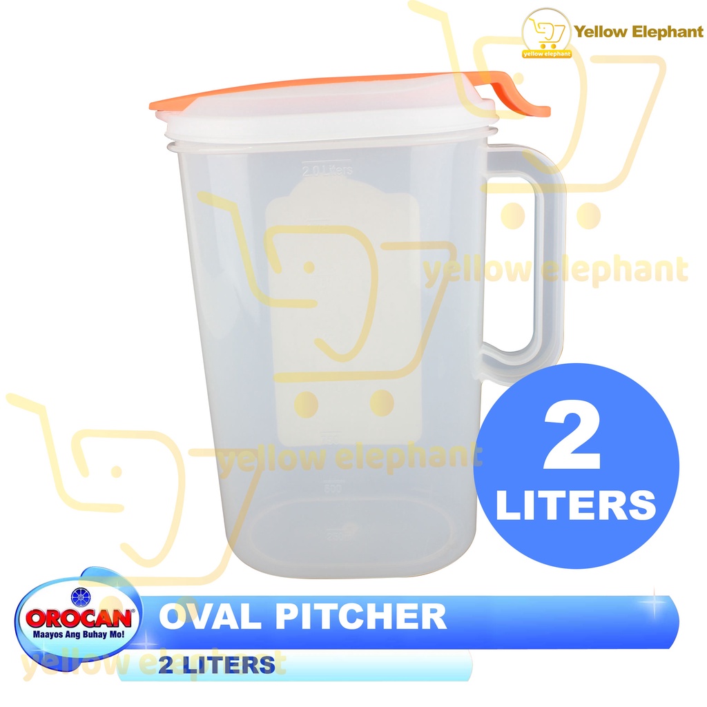 Orocan Oval Pitcher w/ cover 2 LITERS | Shopee Philippines
