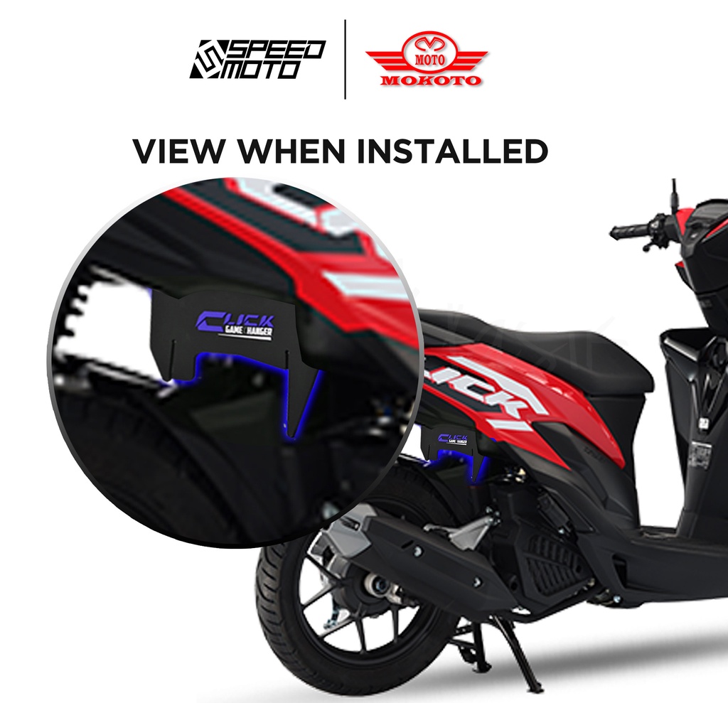 HONDA CLICK 125/150 V2 RUBBER MUD FLAPS COVER / CLICK GAME CHANGER MUD ...
