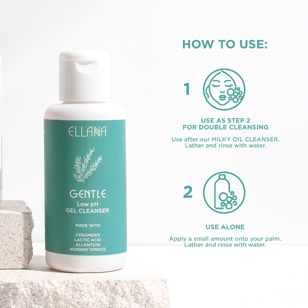 Ellana Double Cleanse Set Mini Gentle PH Gel Cleanser and Milky Oil ...