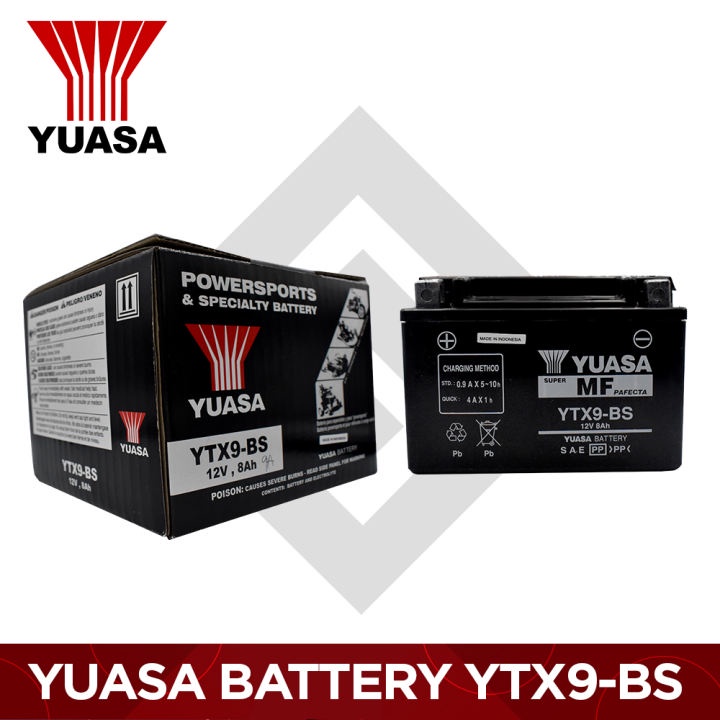ORIGINAL YUASA BATTERY YTX9-BS ( MF9-B ) MOTORCYCLE BATTERY MAINTENANCE FREE | Shopee Philippines