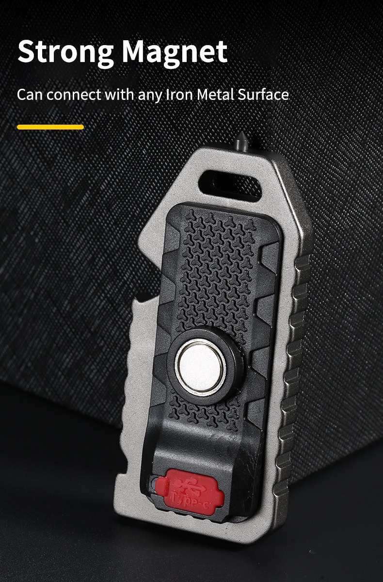 Nicron Multi-function Keychain Flashlight K10, Mini EDC Rechargeable for Emergency Light,COB LED ...