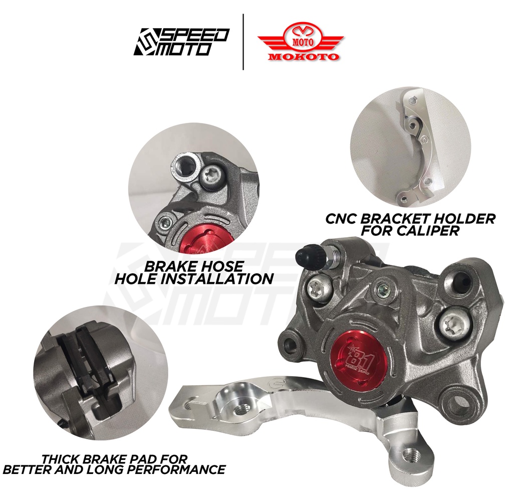 YAMAHA MIO SPORTY FRONT BRAKE CALIPER WITH BRACKET AND FREE BOLTS Z ...