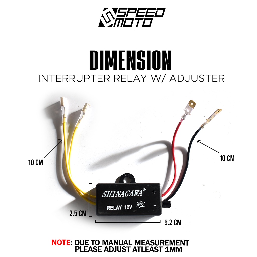 SHINAGAWA HORN INTERRUPTER RELAY WITH ADJUSTER 12V UNIVERSAL ...