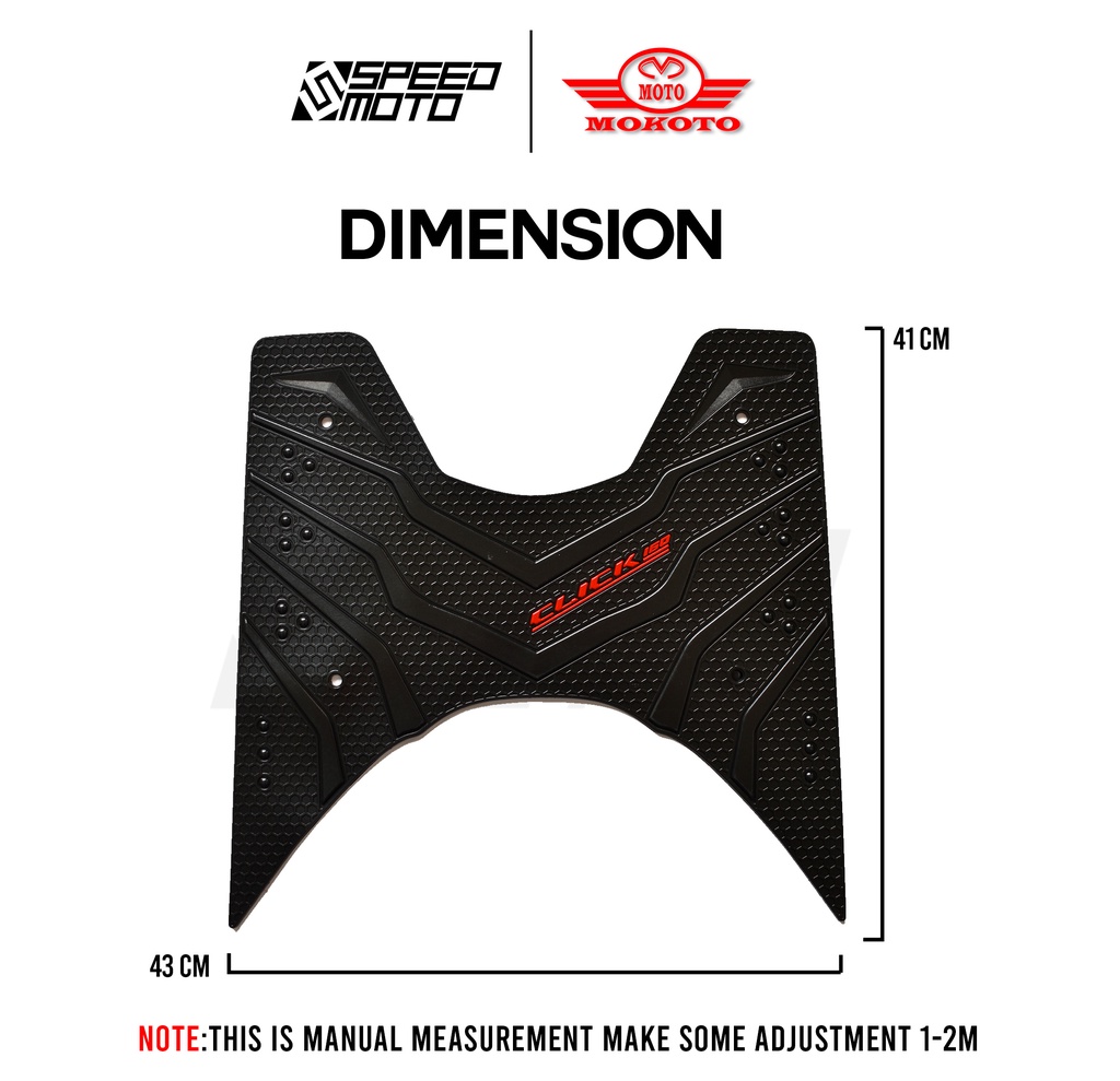 HONDA CLICK 160 FOOTBOARD RUBBER MATTING WITH BOLTS FOR CLICK 160 ...