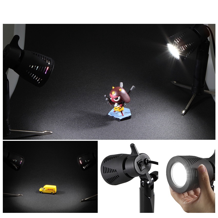 Desk Photo Shooting Kit Mini Studio Light + Reflector Cardboard for ...