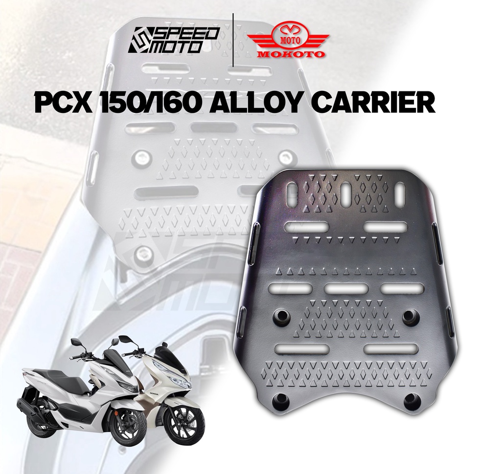HONDA PCX 150 / 160 CNC FULL ALLOY HEAVY DUTY TOP BOX BRACKET / REAR ...