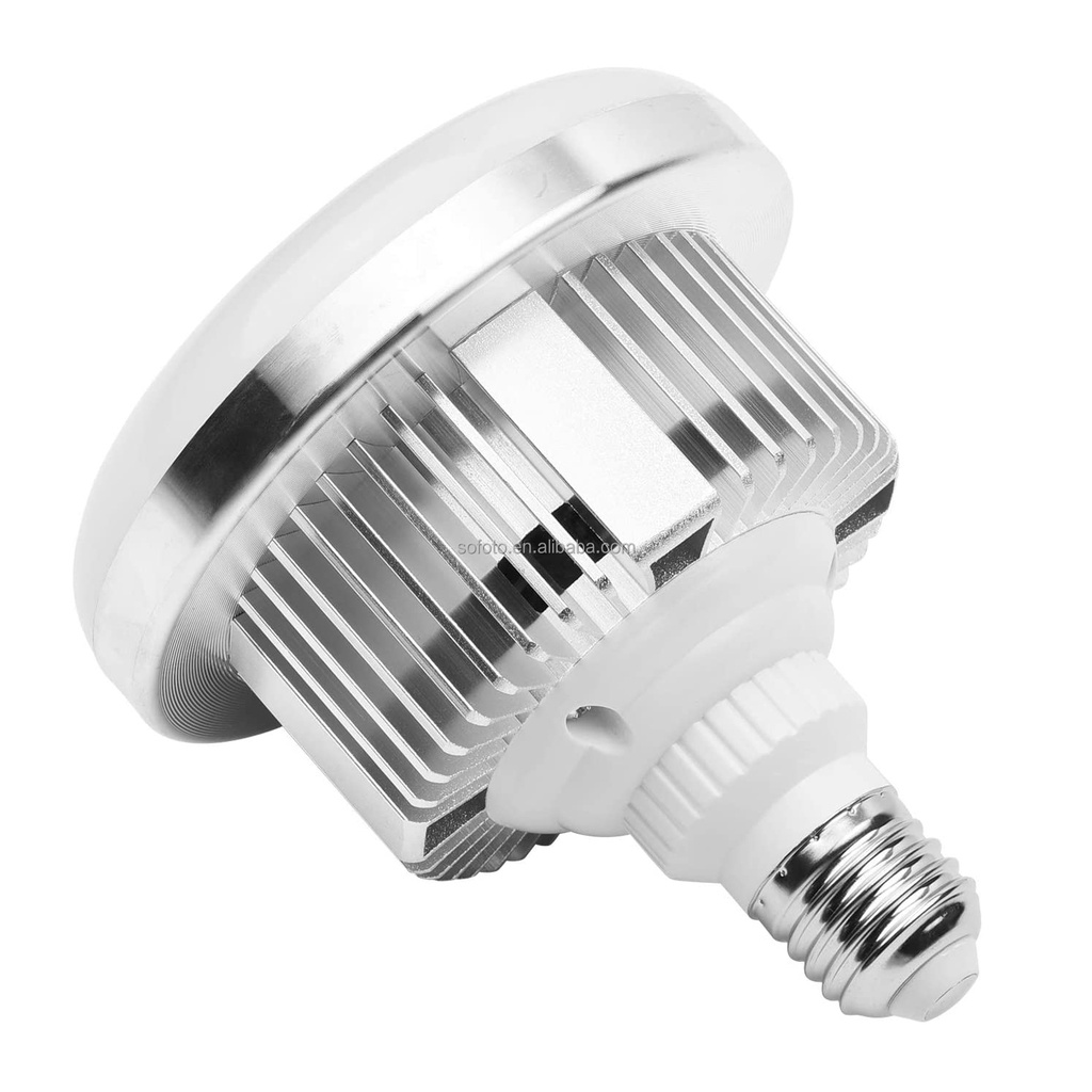 E27 Mount LED Bi-Color Bulb Video Light 3000-6000K Photography Lamp ...