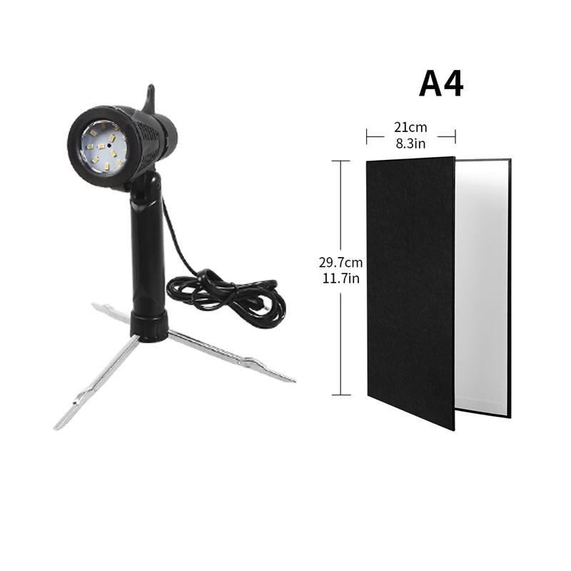 Desk Photo Shooting Kit Mini Studio Light + Reflector Cardboard for ...