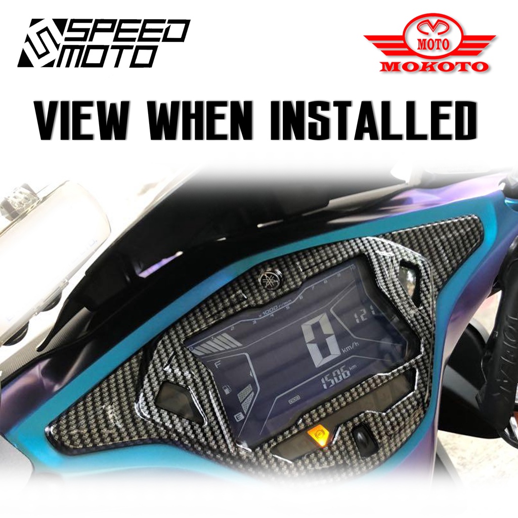 GAUGE COVER FOR AEROX 155 V1 SPEEDOMETER GAUGE PANEL COVER CARBON FIBER ...