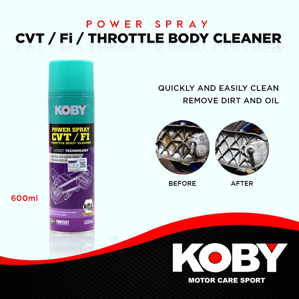 Koby Power Spray CVT/FI Throttle Body Cleaner 600ml | Shopee Philippines