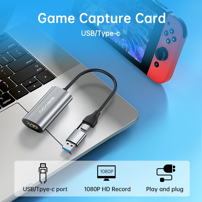 ACASIS HDMI Video Capture Card For Nintendo Switch 1080P HD Live ...