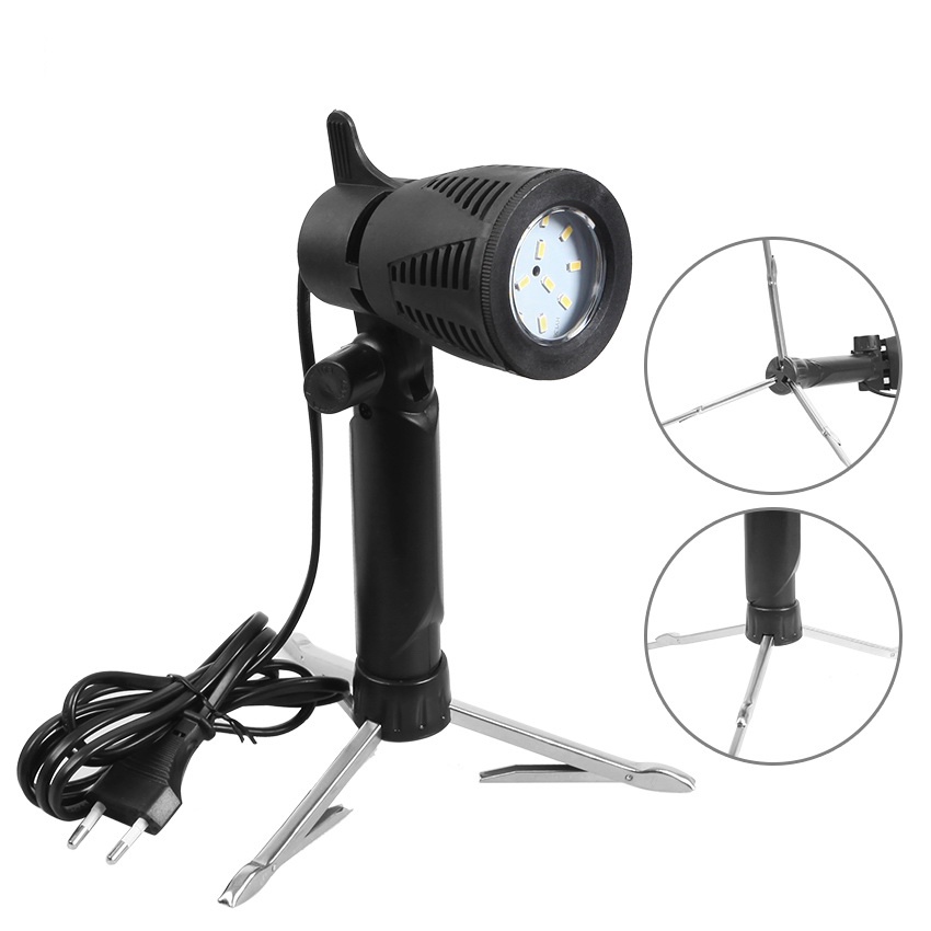 Desk Photo Shooting Kit Mini Studio Light + Reflector Cardboard for ...