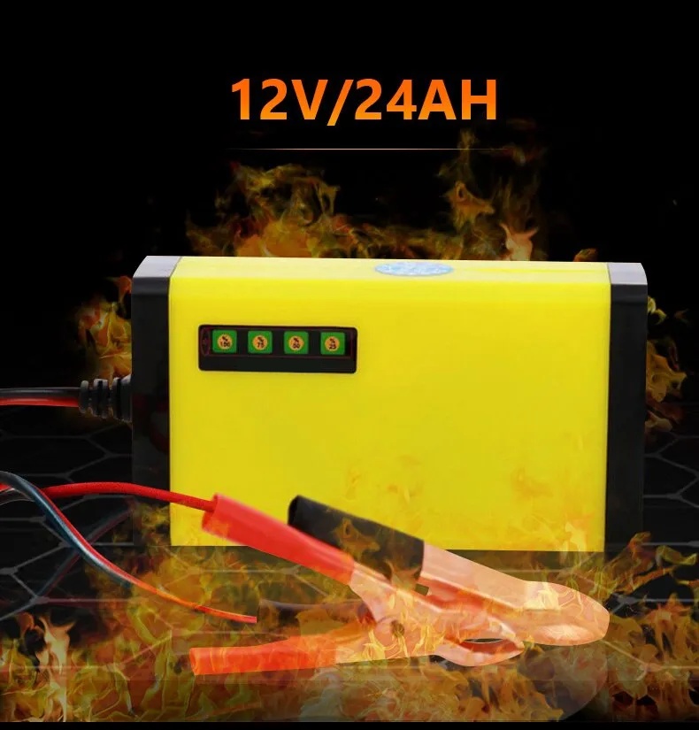 Delix Motorcycle Car Battery Charger Portable Lead Acid Battery Repair ...