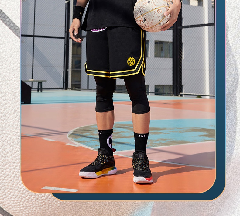 361 Degrees Sports Pants Men'S Five Point Pants Basketball Running ...