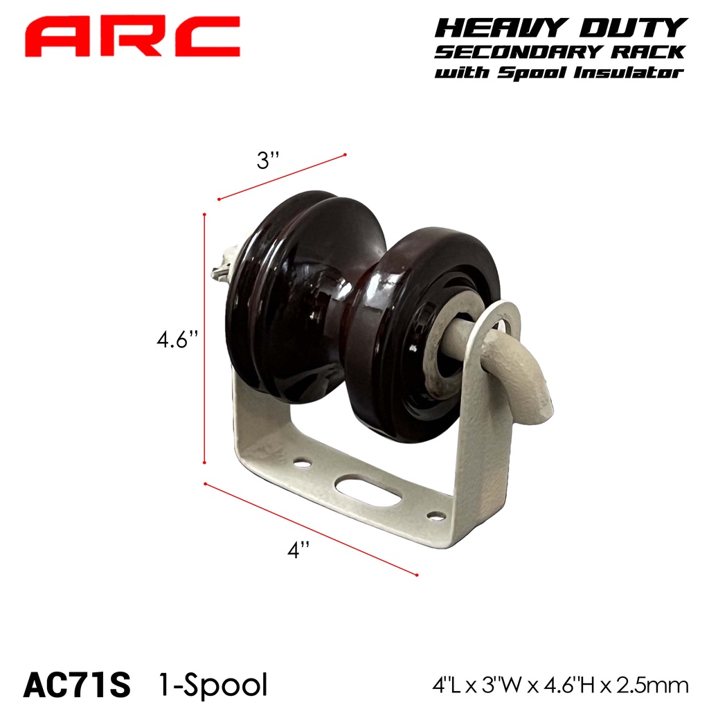 ARC HD Secondary Rack with Porcelain Spool (Shackle) Insulator for low ...