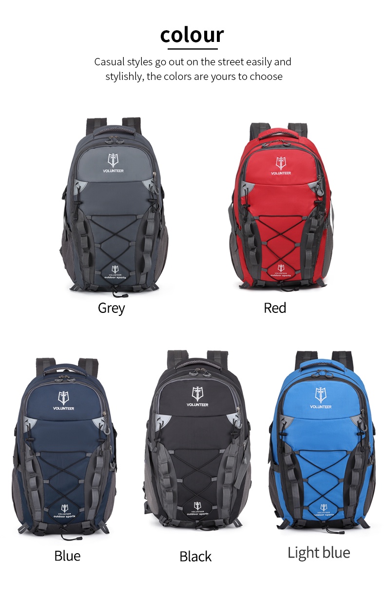 VOLUNTEER BACKPACK MEN WOMEN TRAVELLING KNAPSACK BAG FOR MEN Y9889 ...
