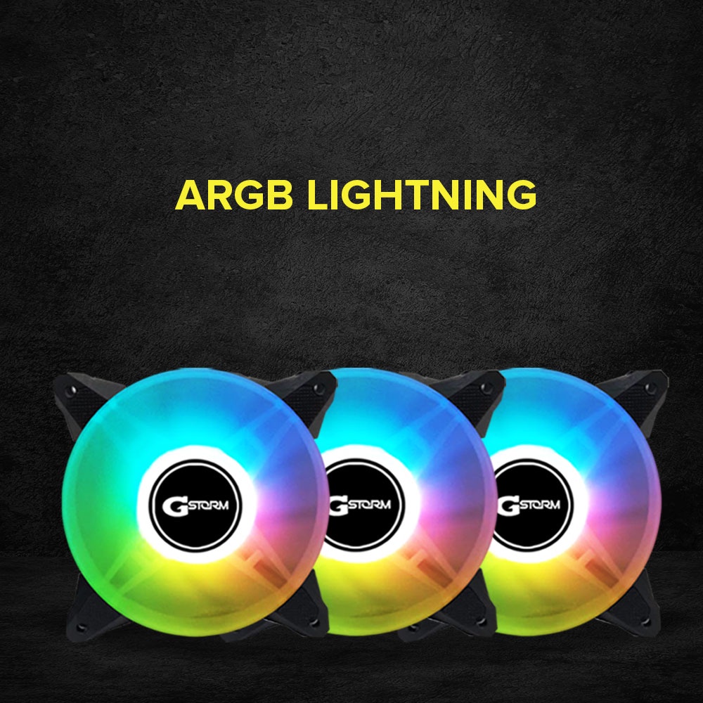 EasyPC | Gstorm Phantom 3in1 120mm pc case fan w/Control Hub and Remote ...