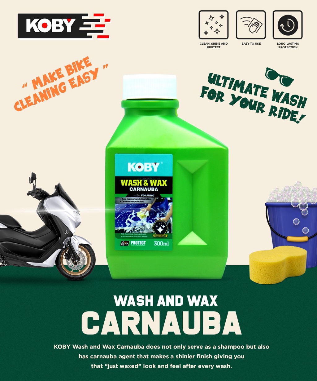 Koby Wash & Wax Carnauba 300ml | Shopee Philippines