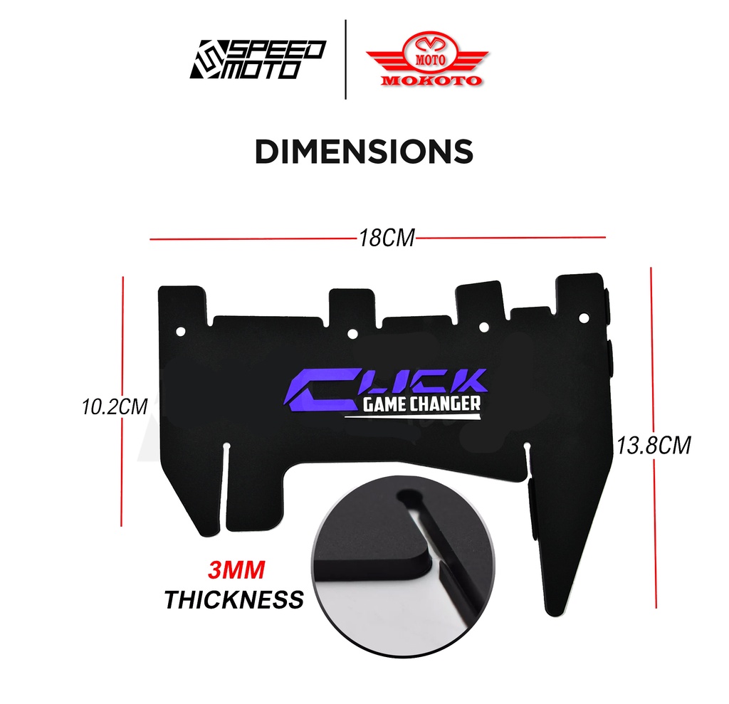 HONDA CLICK 125/150 V2 RUBBER MUD FLAPS COVER / CLICK GAME CHANGER MUD ...