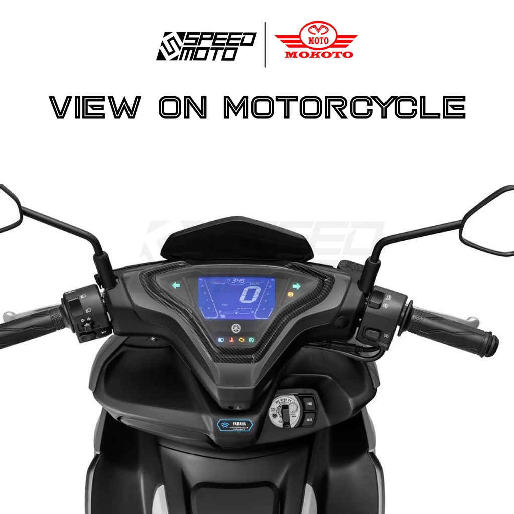 AEROX V2 SPEEDOMETER GAUGE COVER CARBON / MATTE BLACK GARNISH FOR AEROX ...