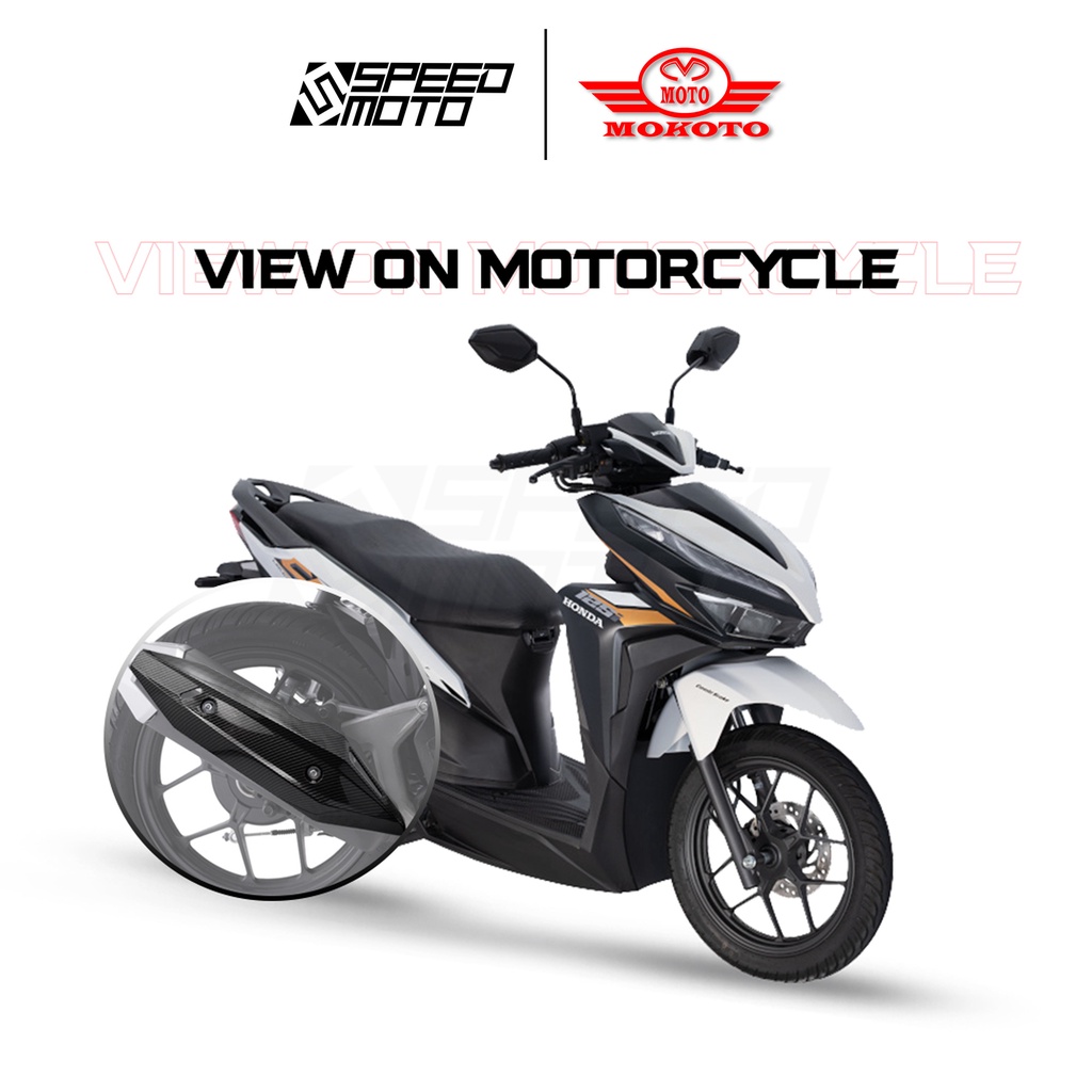 MOKOTO HONDA CLICK V2 V3 V4 MUFFLER COVER GLOSSY / MATTE FINISH EXHAUST ...