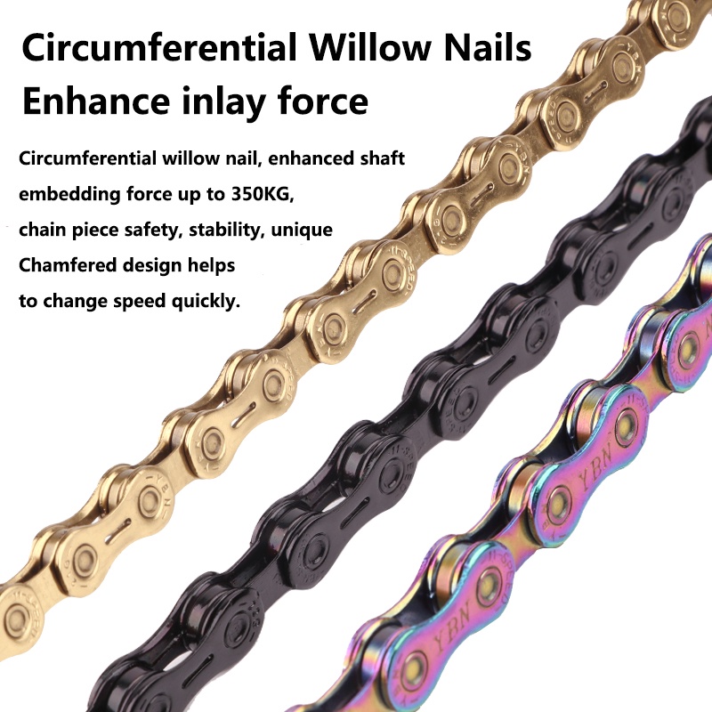 YBN Bike Chains 10 11 12 Speed Lightweight Hollow Chains | Shopee ...