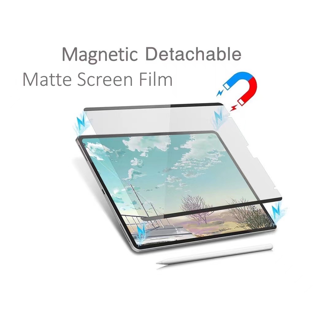 Magnetic detachable paper Feel Film Screen Protector For iPad M4 M2 13 ...