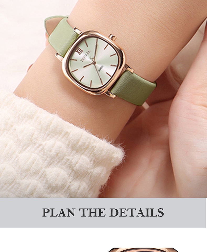 ZUNPAI Watch for Woman Original Waterproof Leather Fashion Girls Quartz ...