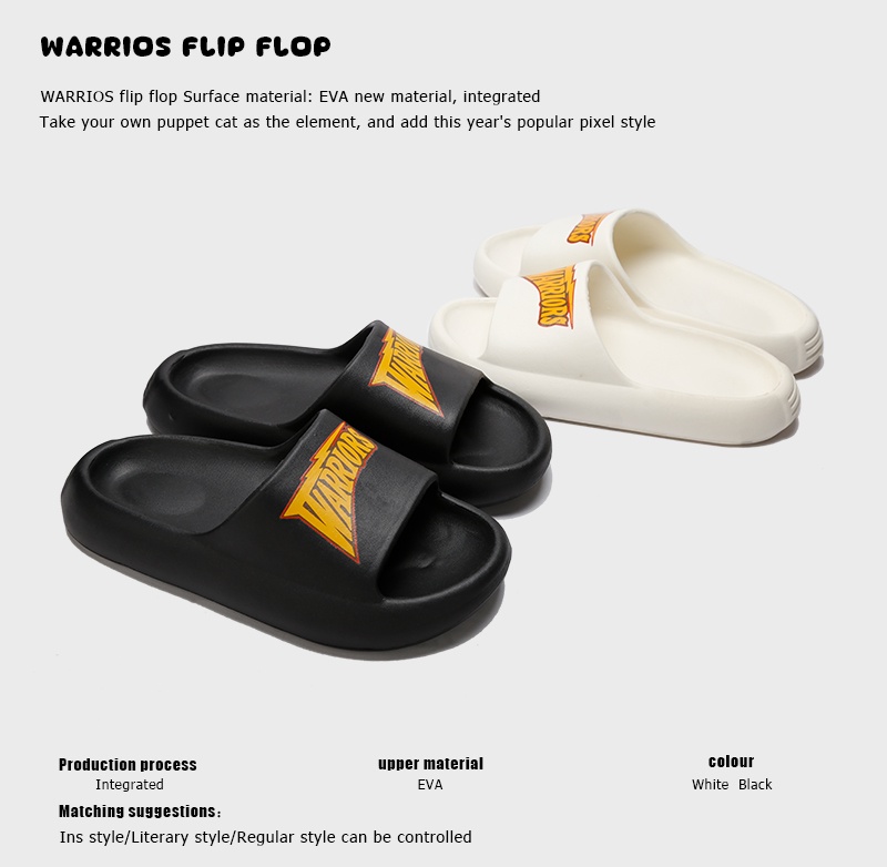 URBANPIPE Warriors Slippers For Men Original Mlb Couple Comfy Slides ...