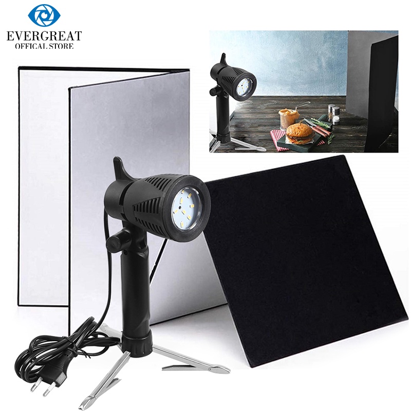 Desk Photo Shooting Kit Mini Studio Light + Reflector Cardboard for ...