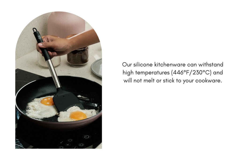 SILI Silicone Stainless Steel Kitchen Utensils | Shopee Philippines
