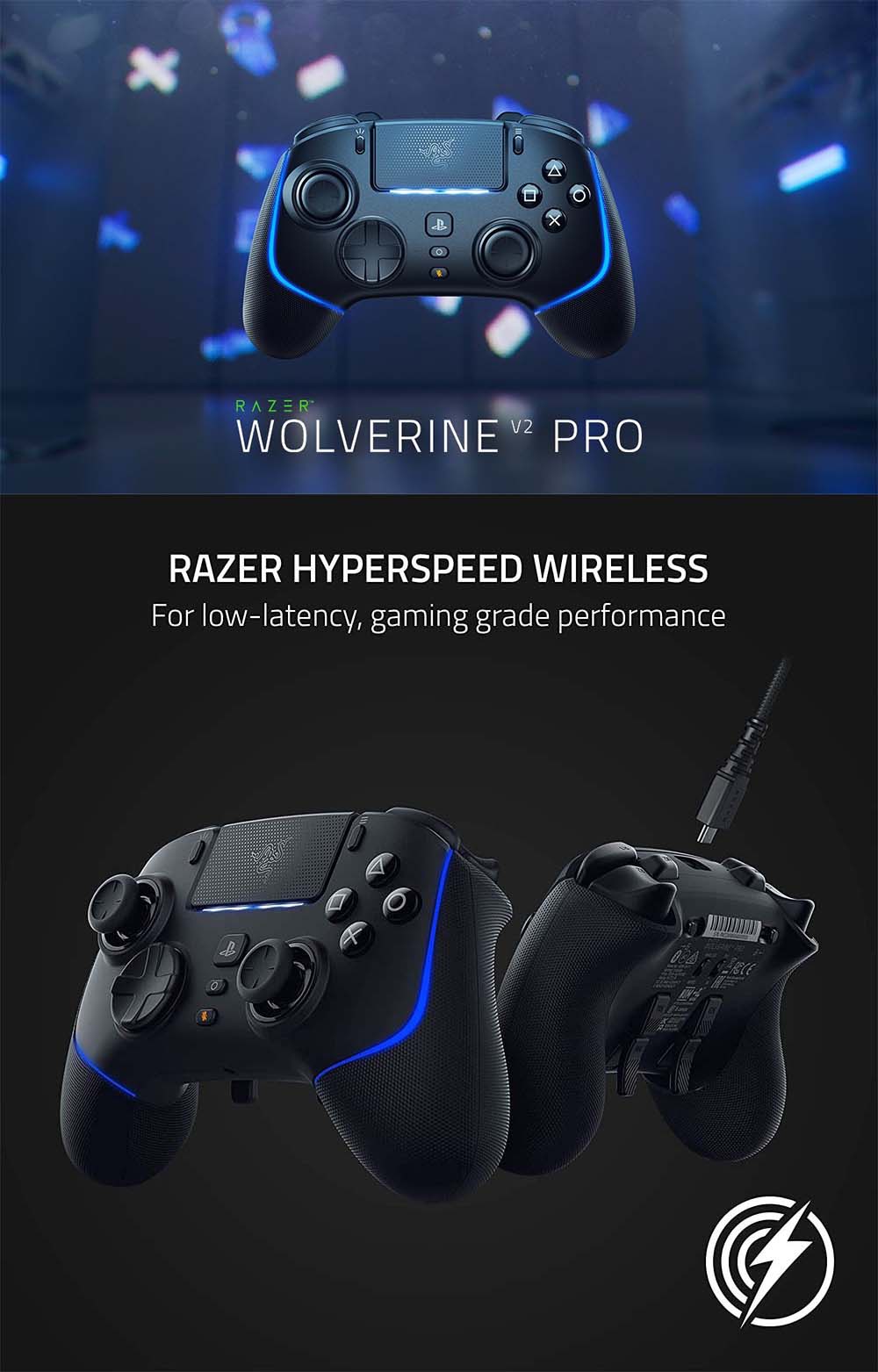 Razer Wolverine V2 Pro - Wireless PlayStation 5 & PC Gaming Controller ...