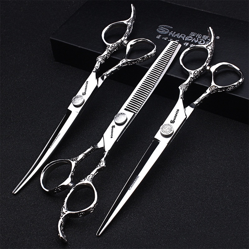 Spot Sharon 7-inch Rose Scissors Professional Barber Scissors Flat ...
