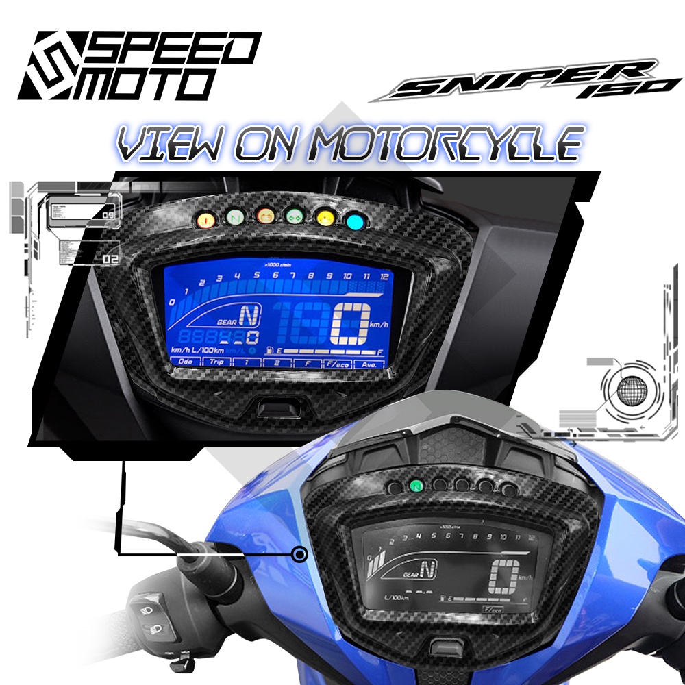 SNIPER 150 SPEEDOMETER GAUGE COVER CARBON MADE IN THAILAND T-5448 FOR ...