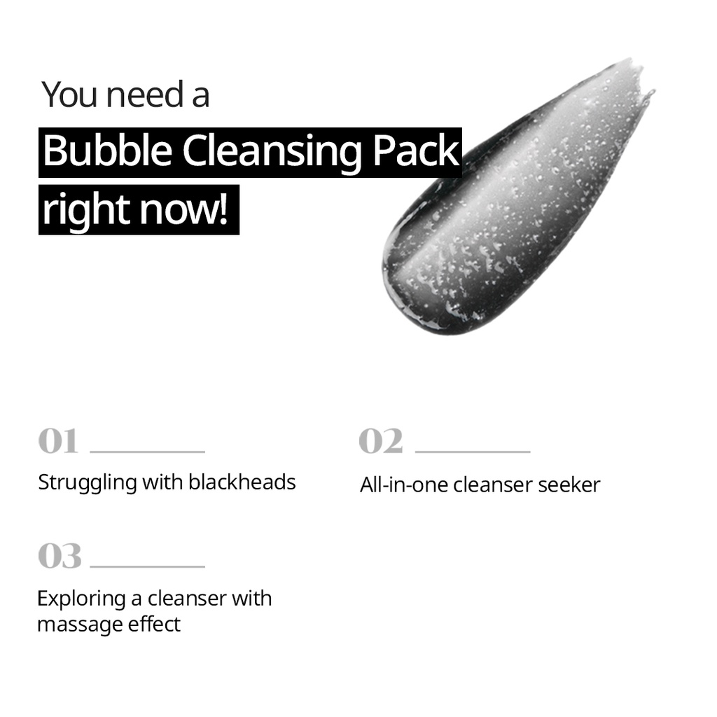 [NACIFIC] Blackhead All-Kill Bubble Cleansing Pack 140ml | Shopee ...