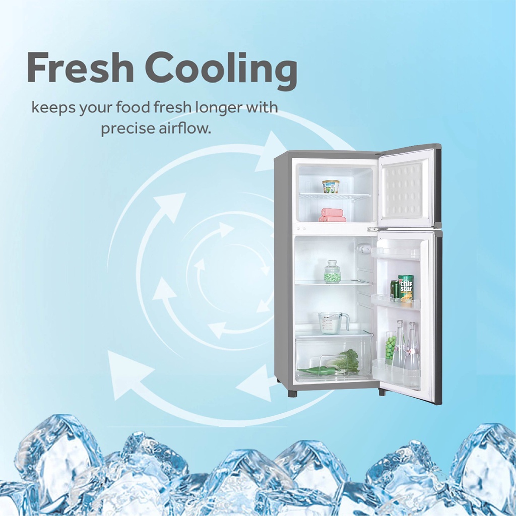 Haier HRF-D200H 5.33 cu.ft./151L Fresh Cooling Direct Cool Two Door ...