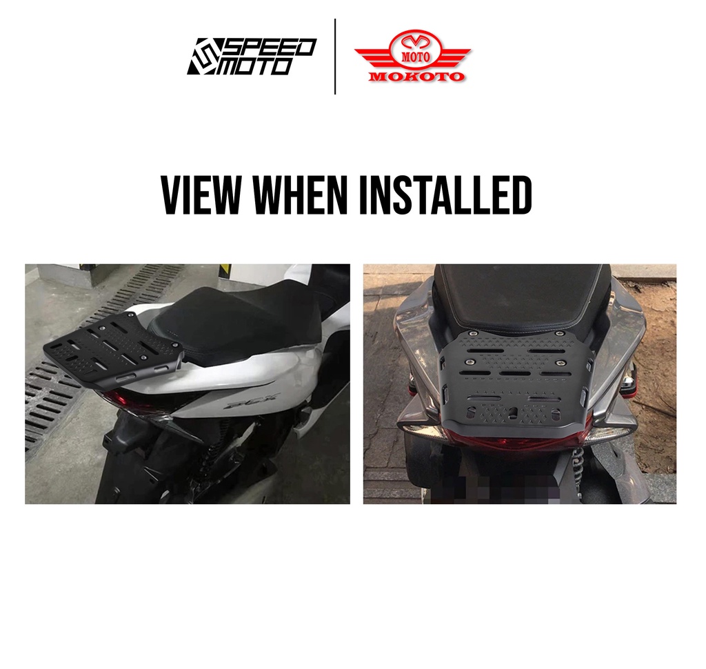 HONDA PCX 150 / 160 CNC FULL ALLOY HEAVY DUTY TOP BOX BRACKET / REAR ...