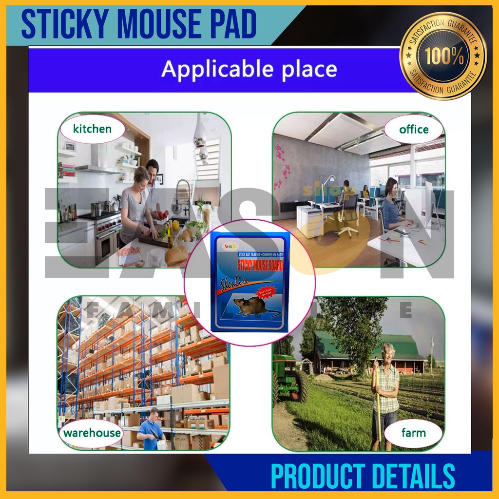 EasonShop COD Large Mouse rat Sticky Mice Rodent Glue Board Bait Trap ...