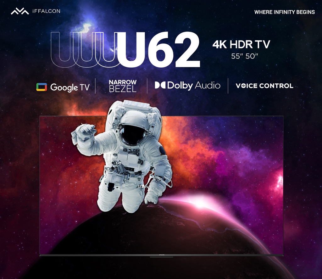 TCL iFFALCON 50 Inch 4K HDR Google TV IFF50U62 (HDR, Voice Control ...