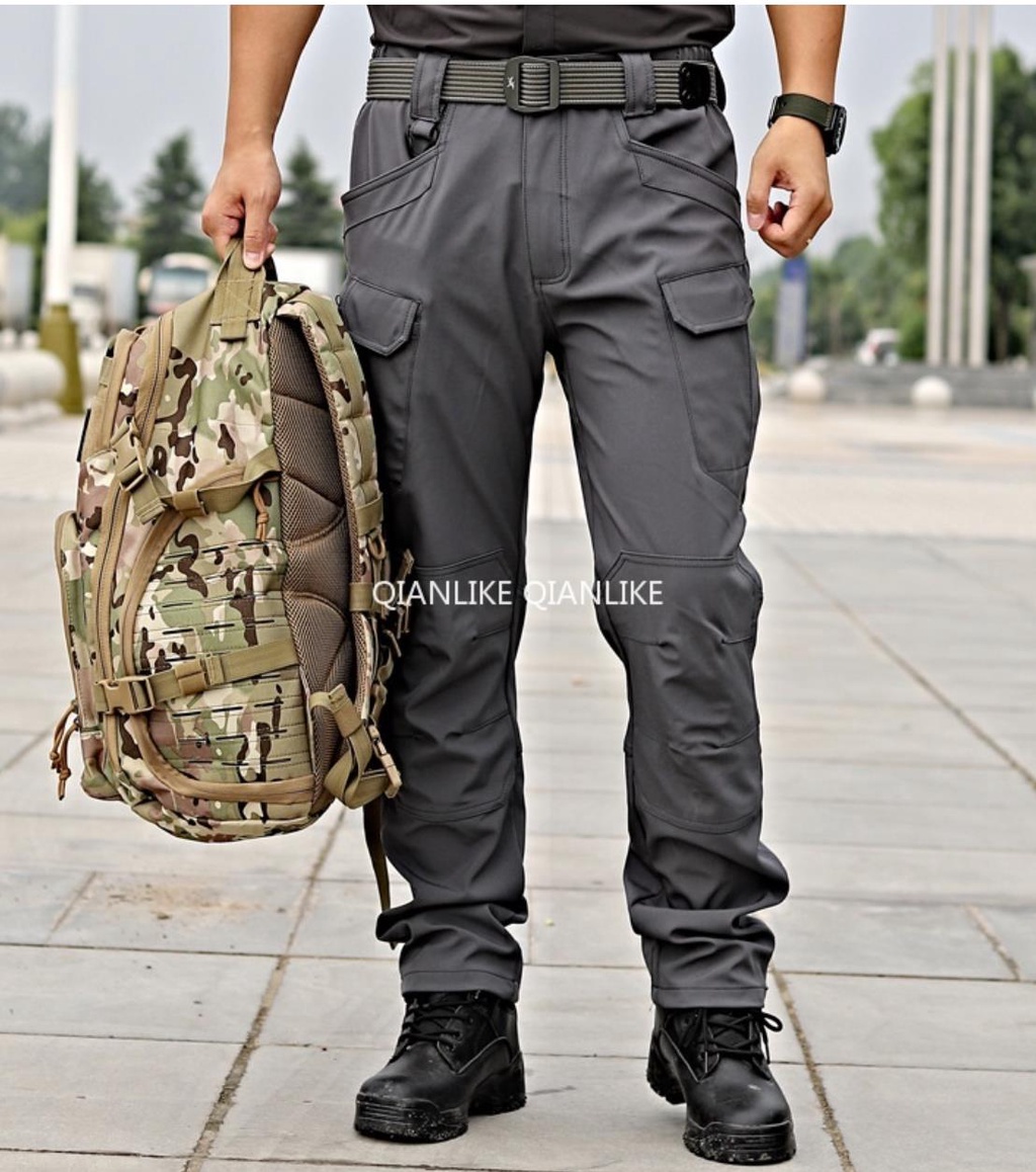 Local Delivery 】IX7 Tactical Pants for Men Multi Pocket Black Cargo Pants for Men/women Pantalon ...
