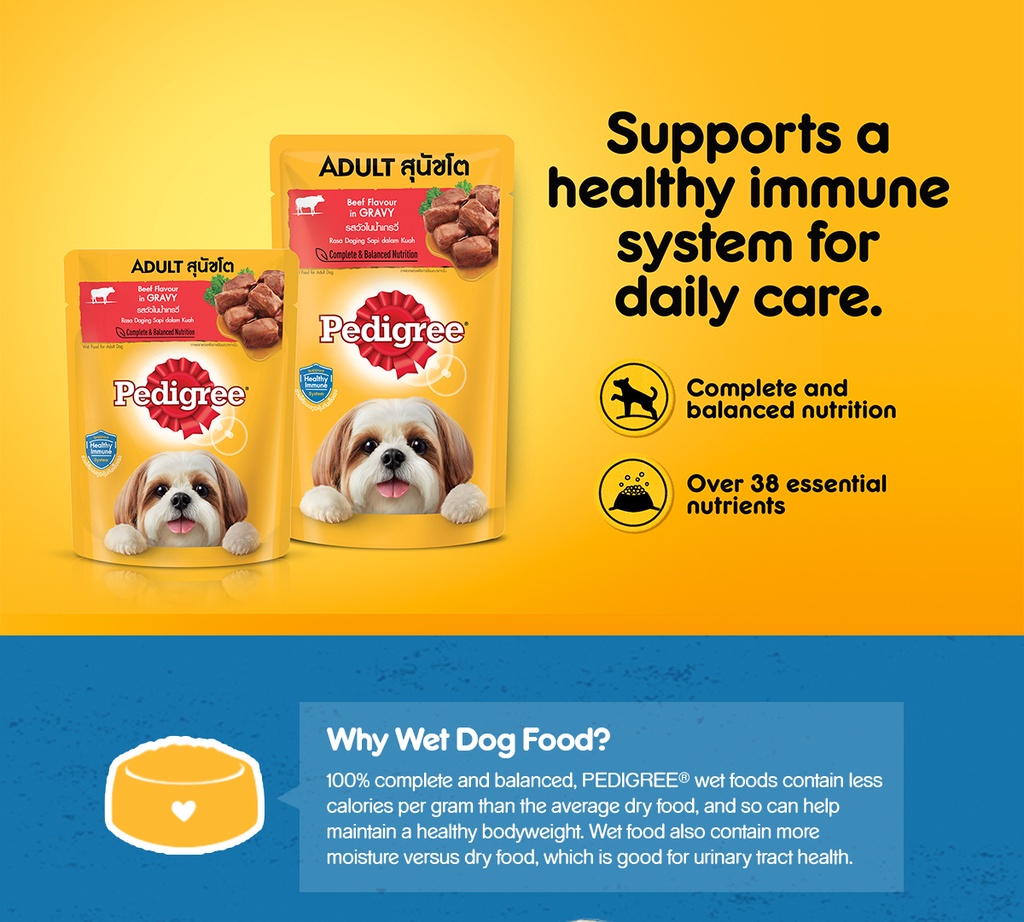 PEDIGREE Multipack Wet Dog Food for Adult Simmered Beef Loaf with ...