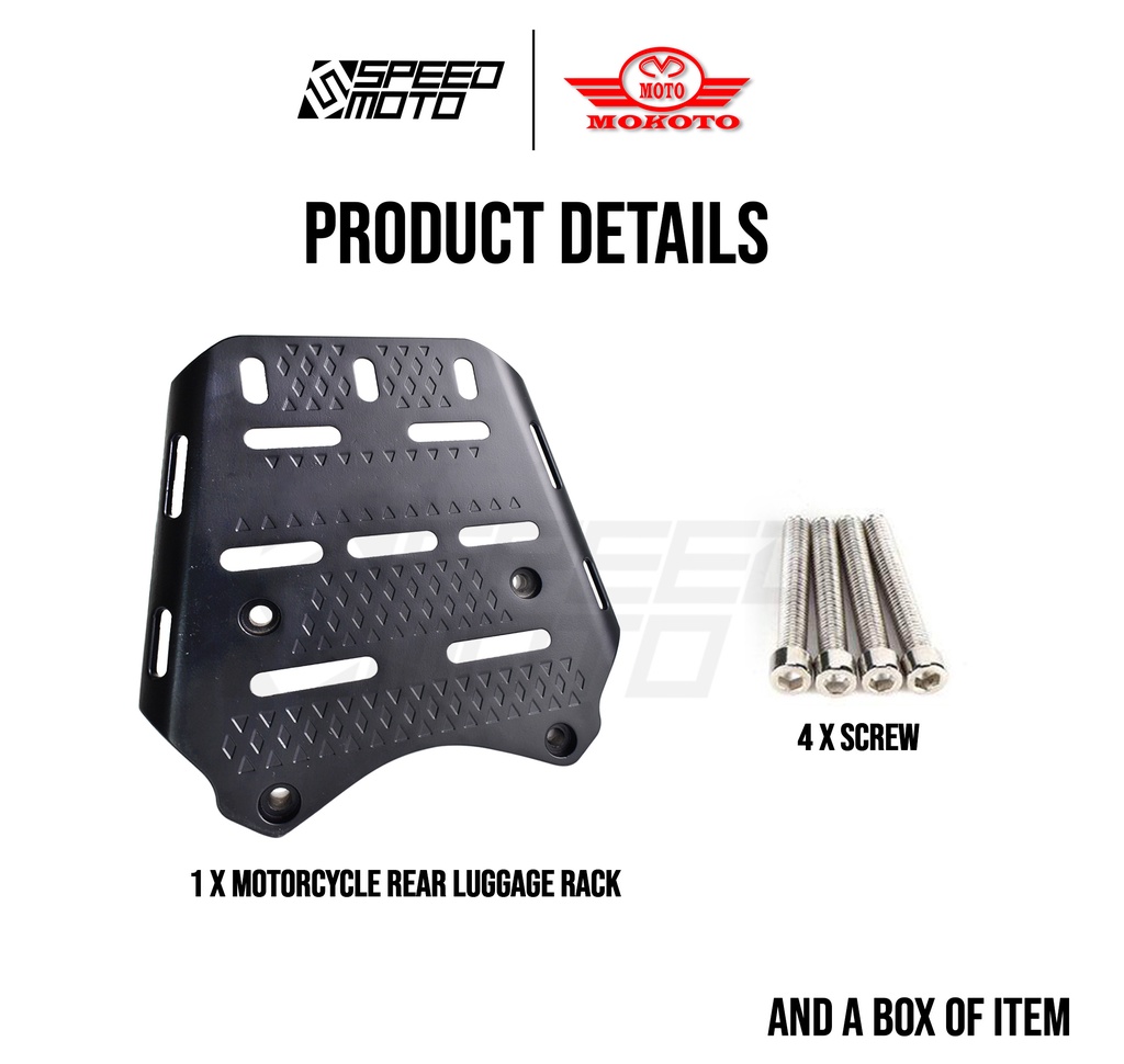 HONDA PCX 150 / 160 CNC FULL ALLOY HEAVY DUTY TOP BOX BRACKET / REAR ...