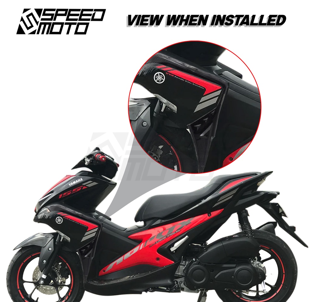 AEROX V1 SIDE BODY SKIRT Z-5437 / GARNISH CARBON COVER FOR YAMAHA AEROX ...